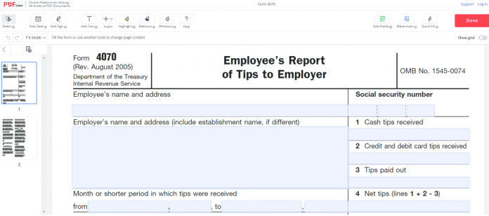 How to Fill Out Form 4070 for Seamless Tip Income Reporting