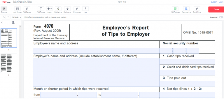 How to Fill Out Form 4070 for Seamless Tip Income Reporting